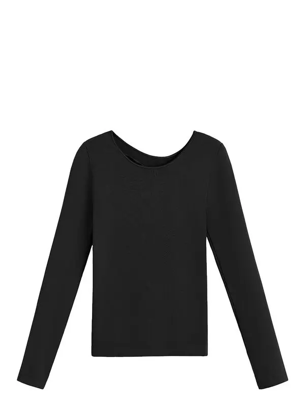 Cuyana Stretch Long Sleeve T-shirt - Black
