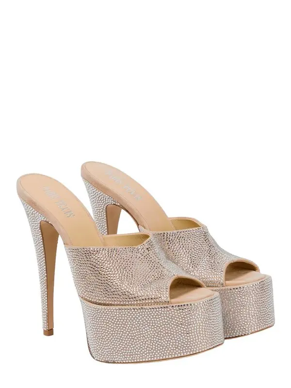 Paris Texas Holly Marina Embellished Suede Sandals - Purple