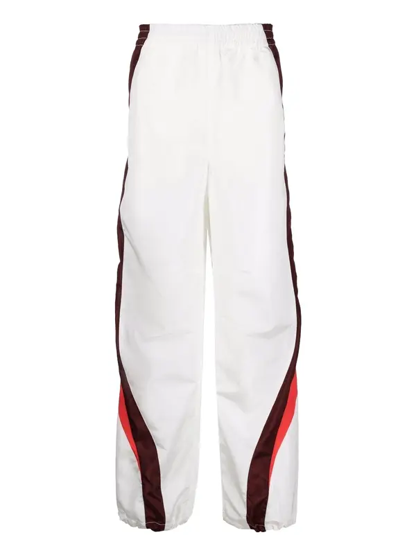 MARINE SERRE Side-stripe Track Pants - White