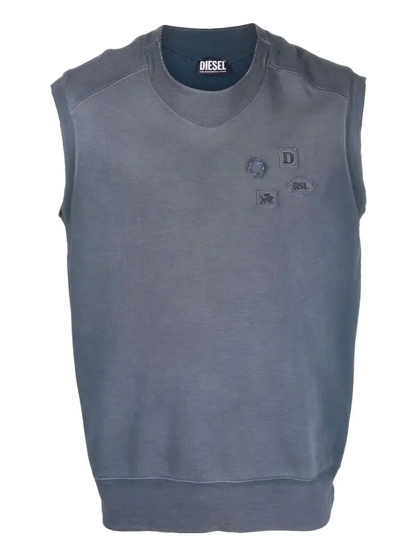 DIESEL® Logo Patch Tank Top - Blue