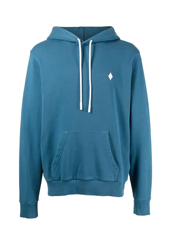 COUNTY OF MILAN Logo-embroidered Drawstring Hoodie - Blue