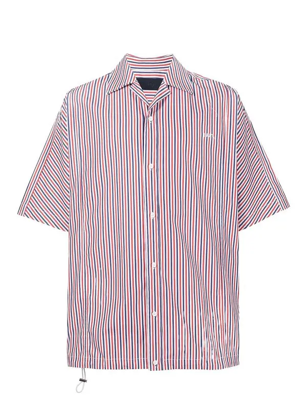 JUUN.J Striped Short-sleeve Shirt - White