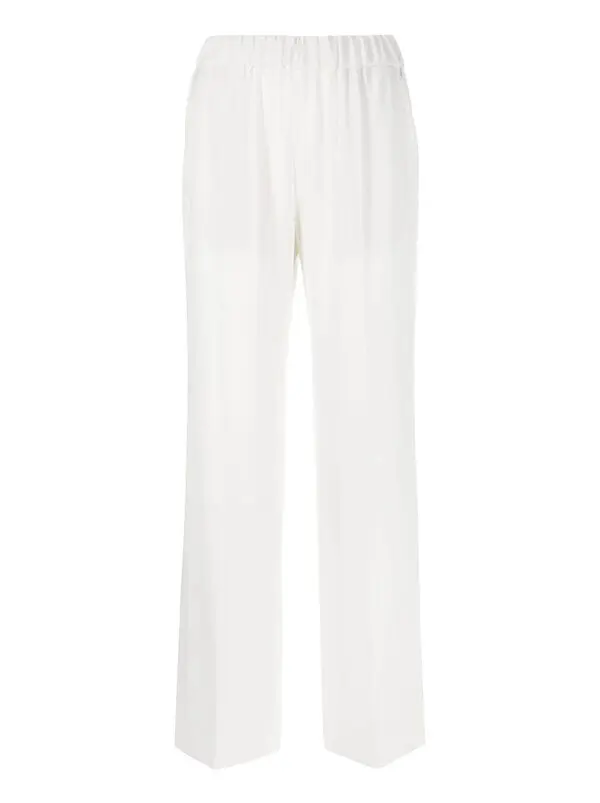 Alberto Biani High-waist Wide-leg Trousers - White
