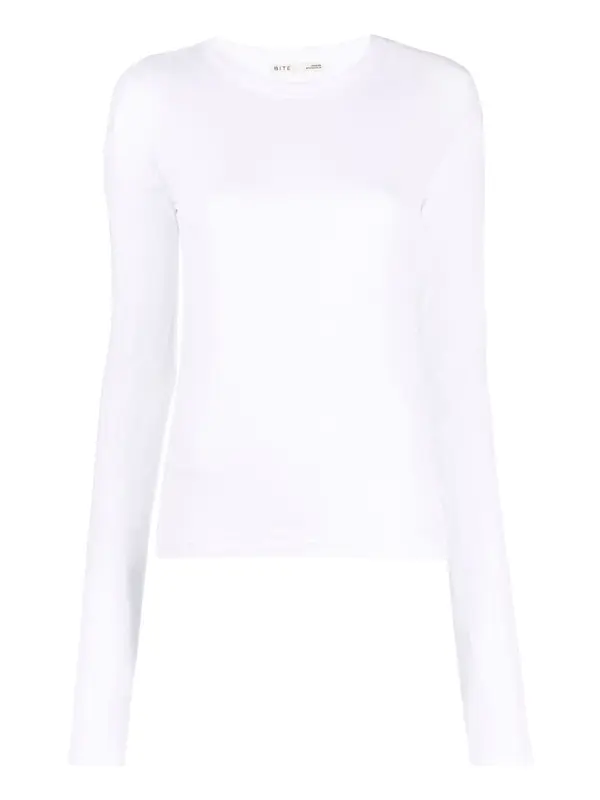 Bite Studios Semi-sheer Cotton T-shirt - White