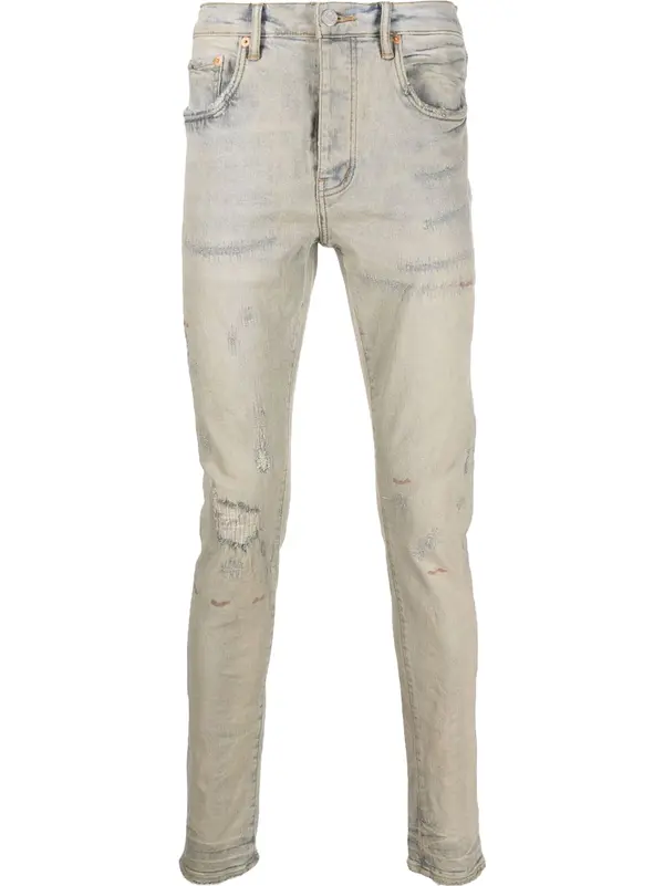PURPLE BRAND Distressed Skinny Jeans - Blue