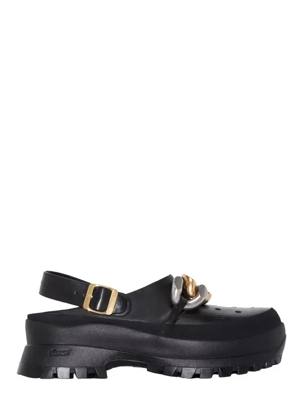 Stella McCartney Falabella Trace Clogs With Chain Detail - Black