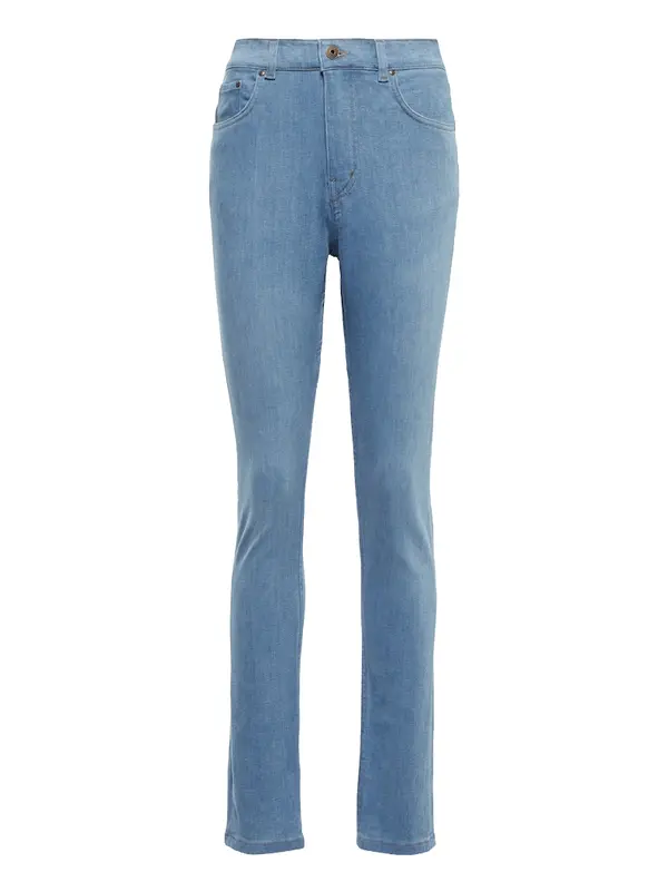 Y/project Paneled High-rise Skinny Jeans - Blue