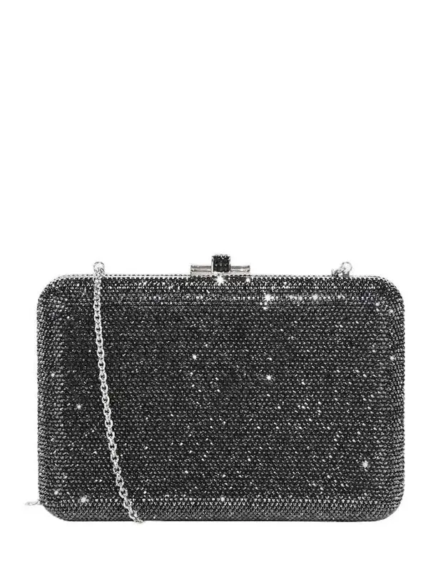 Judith Leiber Slim Slide Crystal Clutch - Anthracite