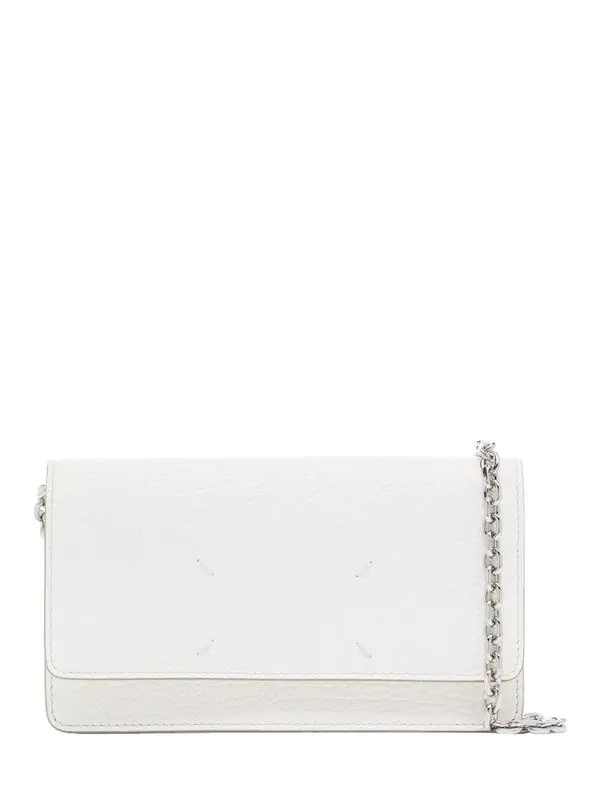 MAISON MARGIELA Four-stitch Leather Wallet-on-chain - White