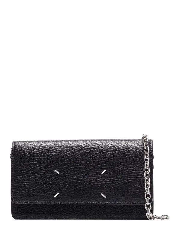 MAISON MARGIELA Four-stitch Leather Shoulder Bag - Black