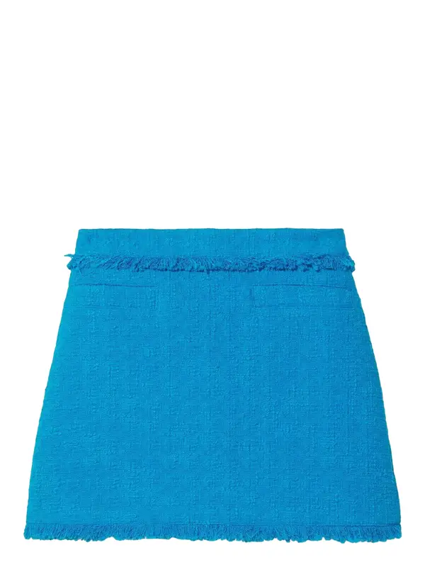 Proenza Schouler White Label Tweed Knitted Mini Skirt - Blue