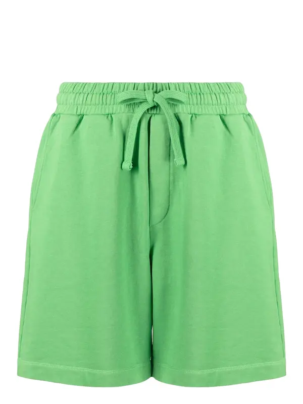 Nanushka Organic Cotton Drawstring Shorts - Green