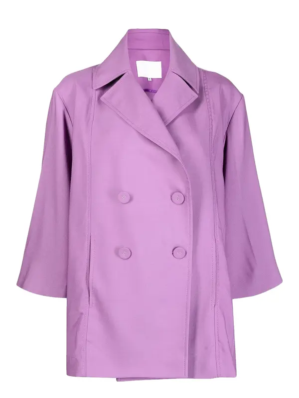 Costarellos Double-breasted Fitted Blazer - Purple
