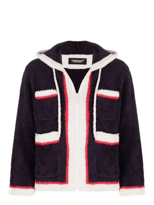 UNDERCOVERISM Stripe-trim Hooded Jacket - Blue