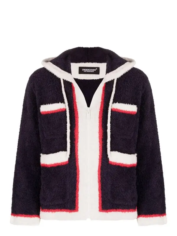 UNDERCOVERISM Stripe-trim Hooded Jacket - Blue
