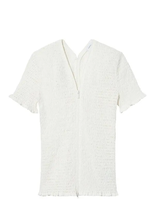 Proenza Schouler White Label Crochet Zip-front Blouse - White