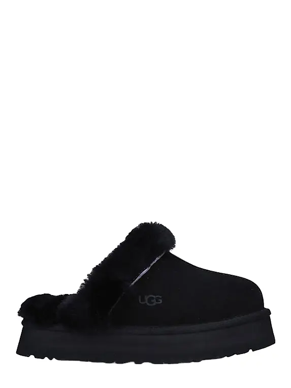 UGG Disquette Shearling-lined Suede Slippers - Black