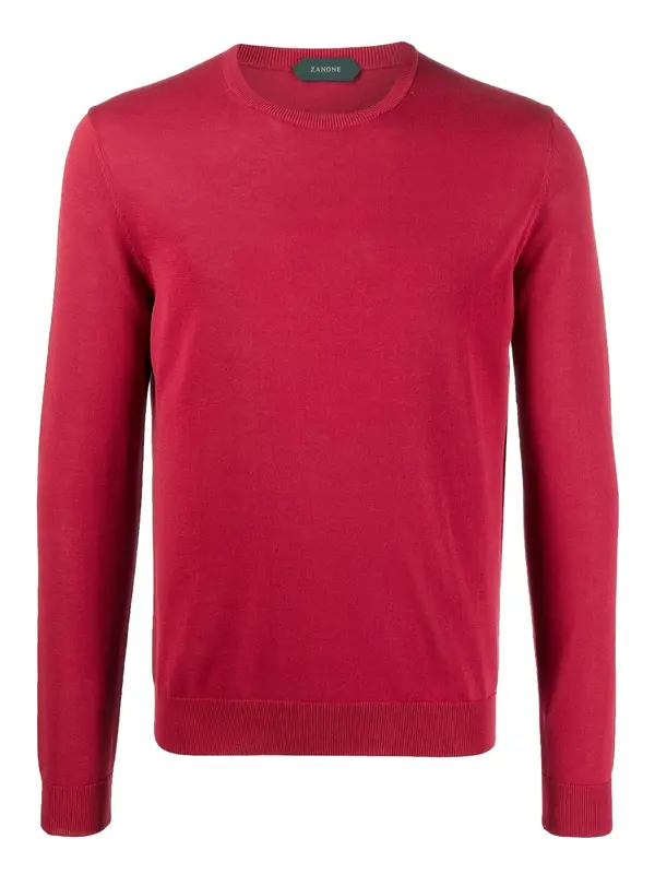 ZANONE Crew-neck Knitted Jumper - Red
