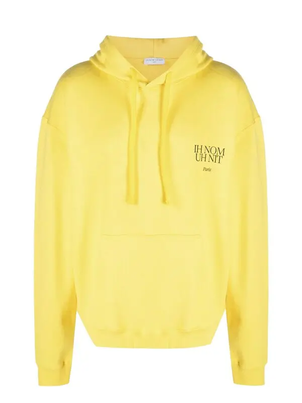 IH NOM UH NIT Logo-print Cotton Hoodie - Yellow