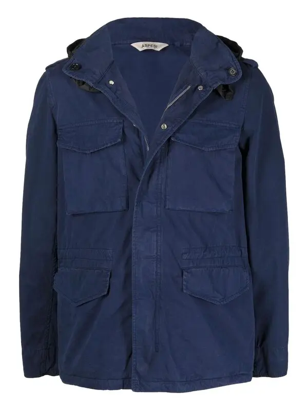 Aspesi Multiple Cargo-pocket Jacket - Blue