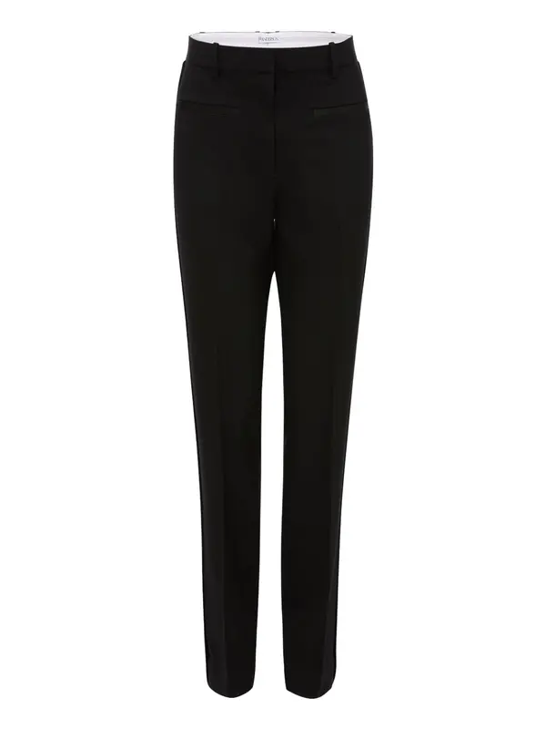 JW Anderson Slim-fit Tuxedo Trousers - Black