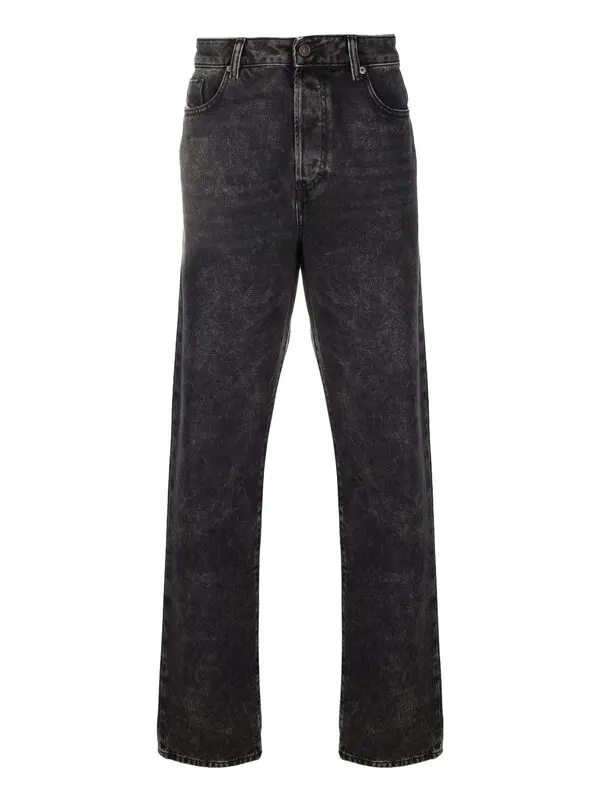 DIESEL® 1995 Straight Leg Acid Wash Jeans - Black