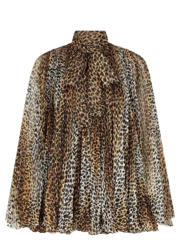 Dolce & Gabbana Leopard Print Mini Dress - Brown