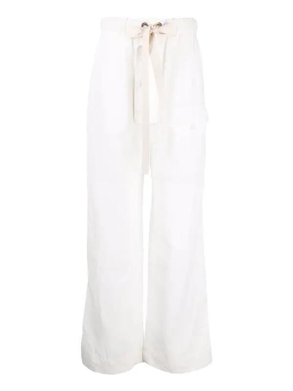 Stella McCartney Flap Pockets Straight-leg Trousers - White