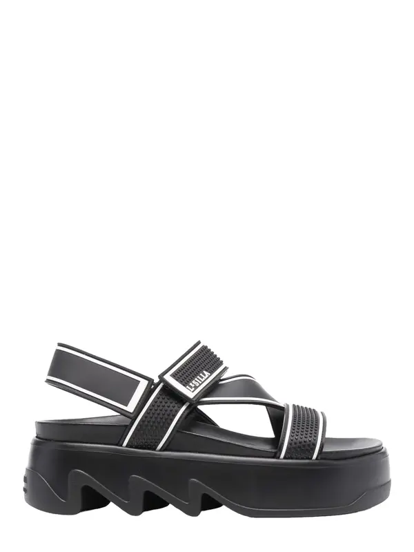 LE SILLA Cross-strap Platform Sandals - Black