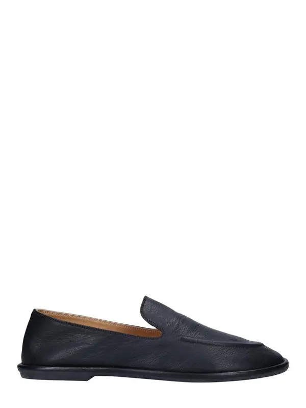 THE ROW Canal Leather Loafers - Black