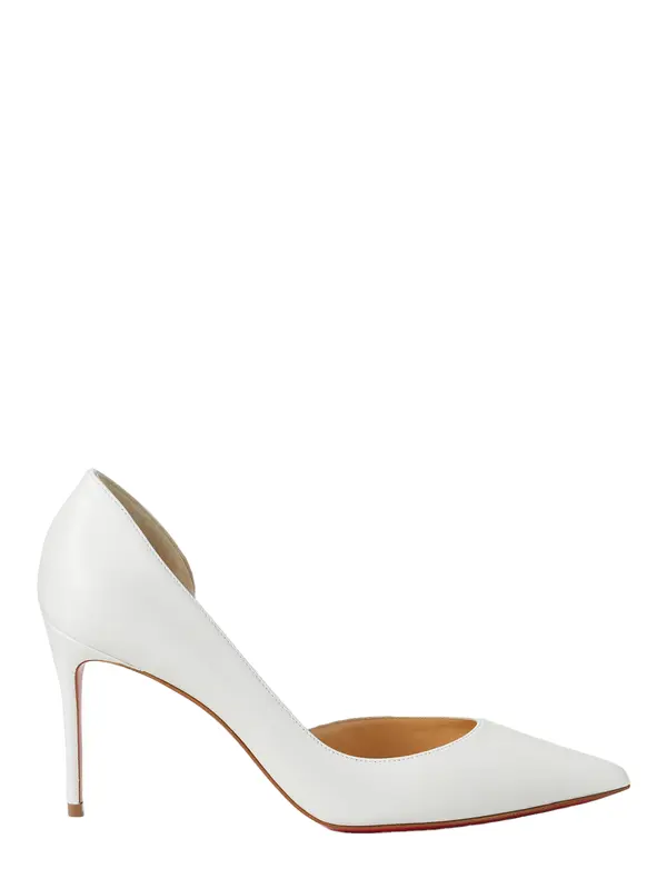CHRISTIAN LOUBOUTIN Iriza 85 Leather D'orsay Pumps - White