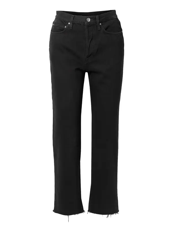 TOTEME Net Sustain Classic Cut High-rise Straight-leg Organic Jeans - Black