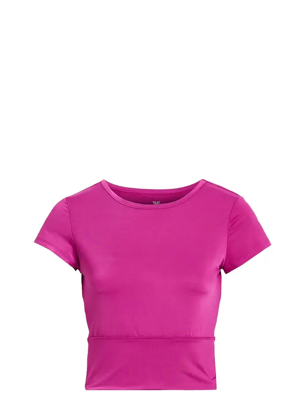 Heroine Sport Cutout Stretch-jersey Top - Fuchsia