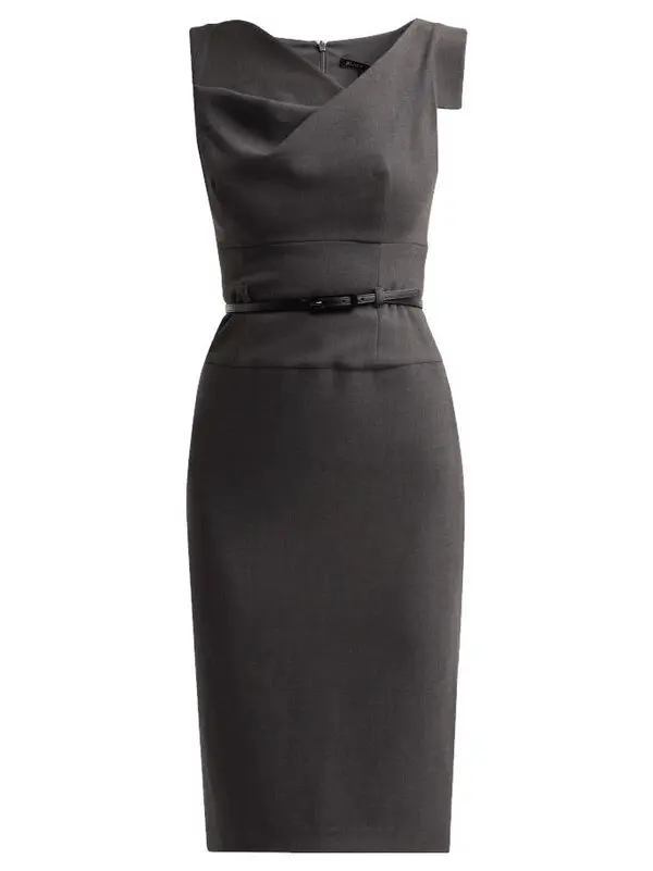 Black Halo Jackie O Sheath Dress - Charcoal