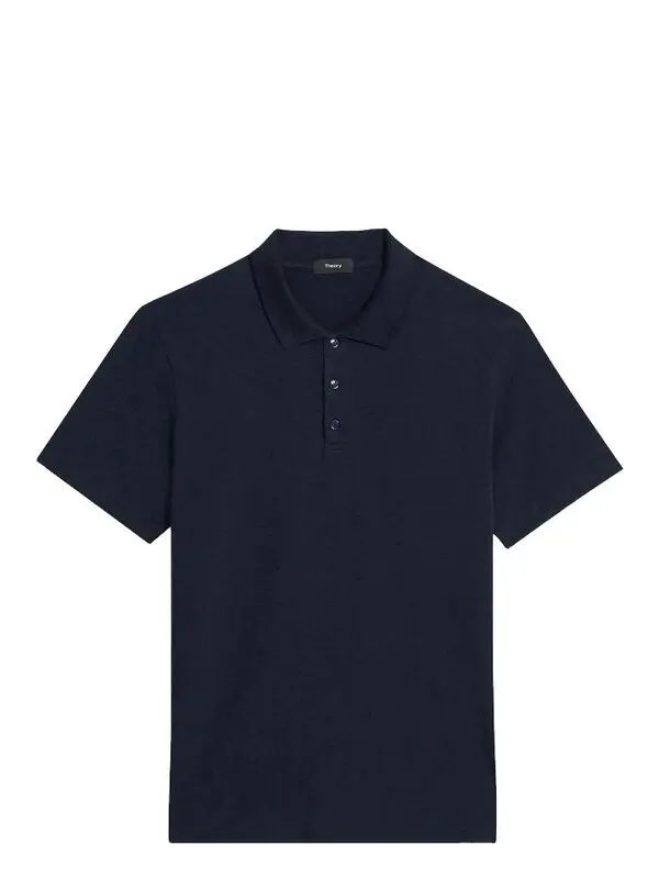Theory Bron Cotton Polo Shirt - Eclipse