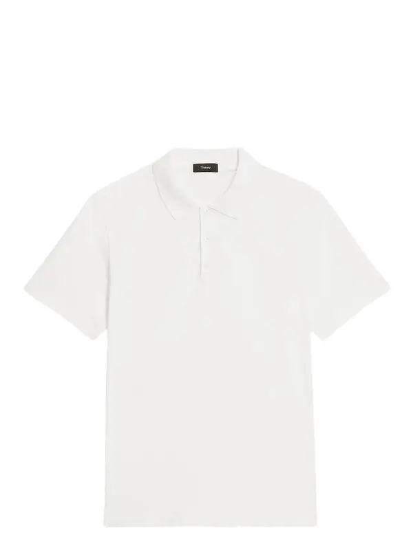 Theory Bron Cotton Polo Shirt - White