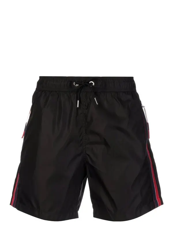 Moncler Logo-patch Swim Trunks - Black