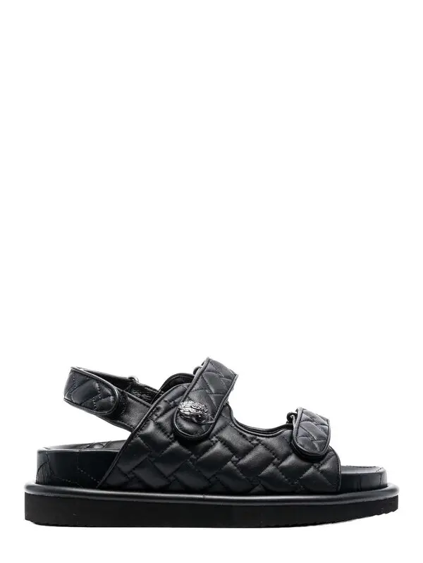 Kurt Geiger Quilted Touch-strap Sandals - Black
