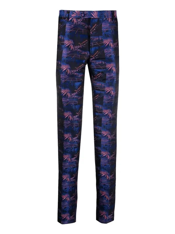 BILLIONAIRE Logo-print Tailored Trousers - Black