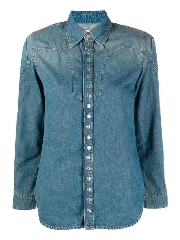 Zadig&Voltaire Thelmus Long-sleeve Denim Shirt - Blue