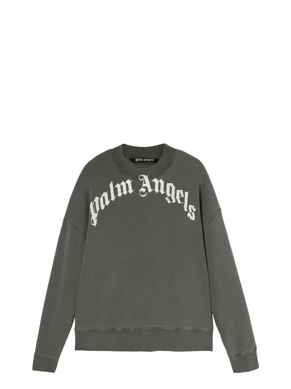 Palm Angels Logo-print Sweatshirt - Grey