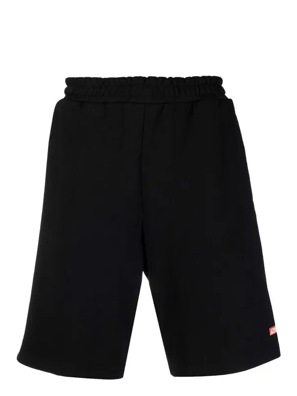 DIESEL® Logo Patch Track Shorts - Black