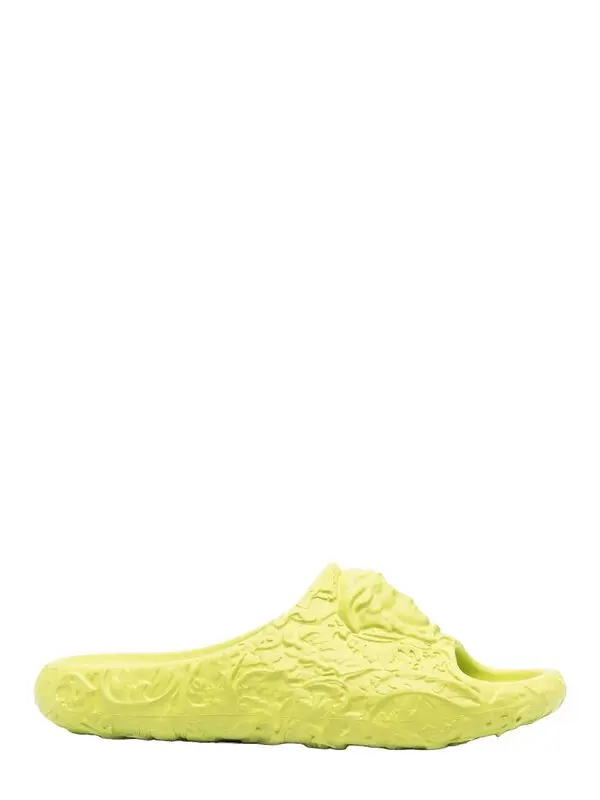 Versace Medusa Embossed Slides - Green