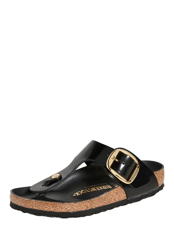 BIRKENSTOCK Gizeh Big Buckle Sandals - High Shine Black