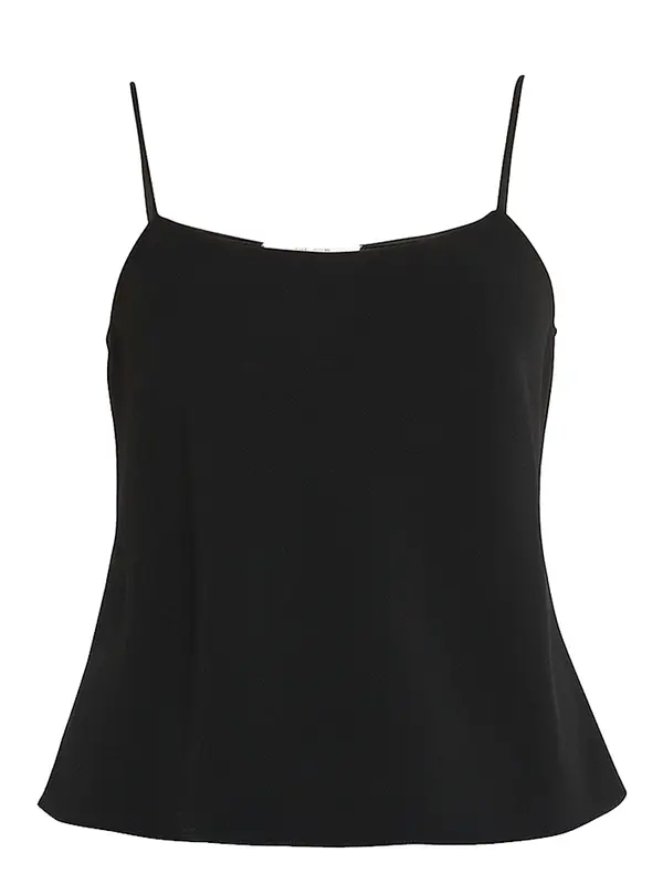 THE ROW Biggins Matte Satin Camisole Top - Black