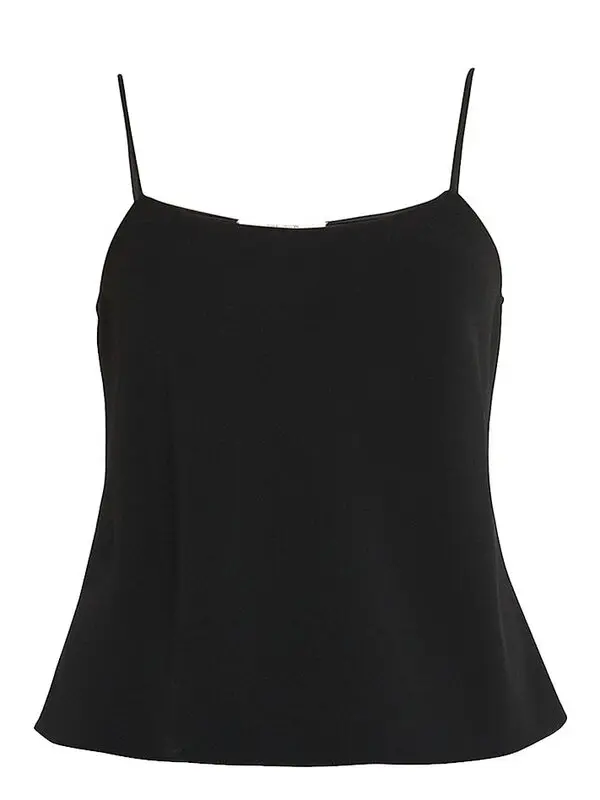 THE ROW Biggins Matte Satin Camisole Top - Black