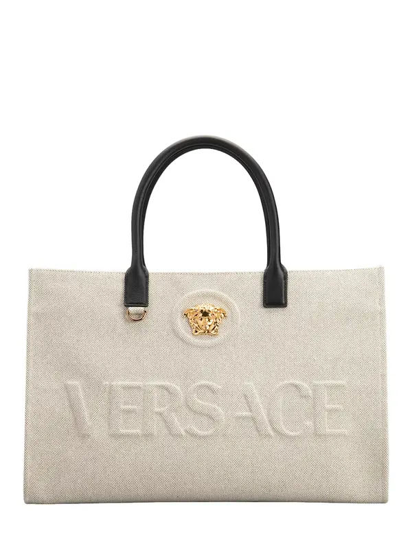 Versace La Medusa Logo Tote Bag - Black