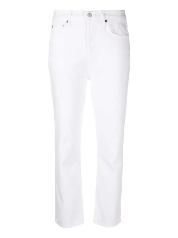 AGOLDE High-waist Cropped Jeans - White