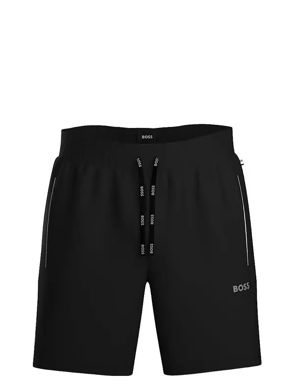 Hugo Boss Boss Mix & Match Cotton-stretch Logo Shorts - Black