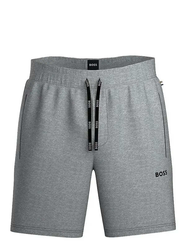 Hugo Boss Boss Mix & Match Cotton-stretch Logo Shorts - Medium Gray